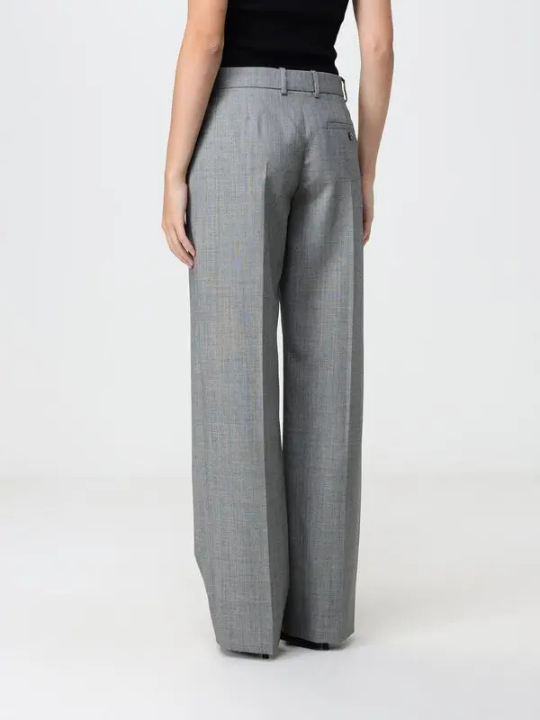 Alexander McQueen Tailored Wide-leg Wool Trousers With Off-center Closure