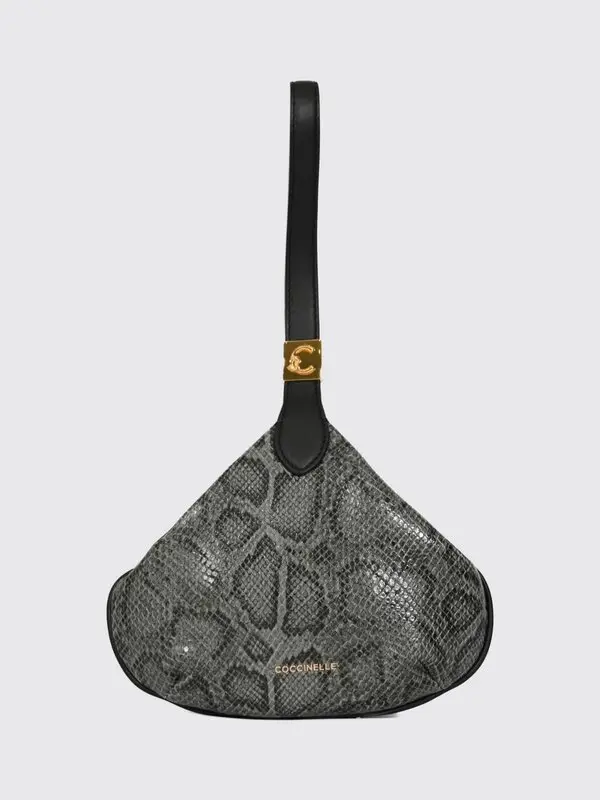COCCINELLE Python-print Leather Mini Handbag With Wrist Strap