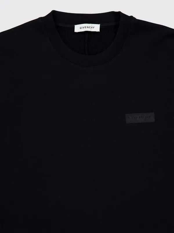 Givenchy Relaxed-fit Cotton Crewneck Sweatshirt With Tonal Logo - Black