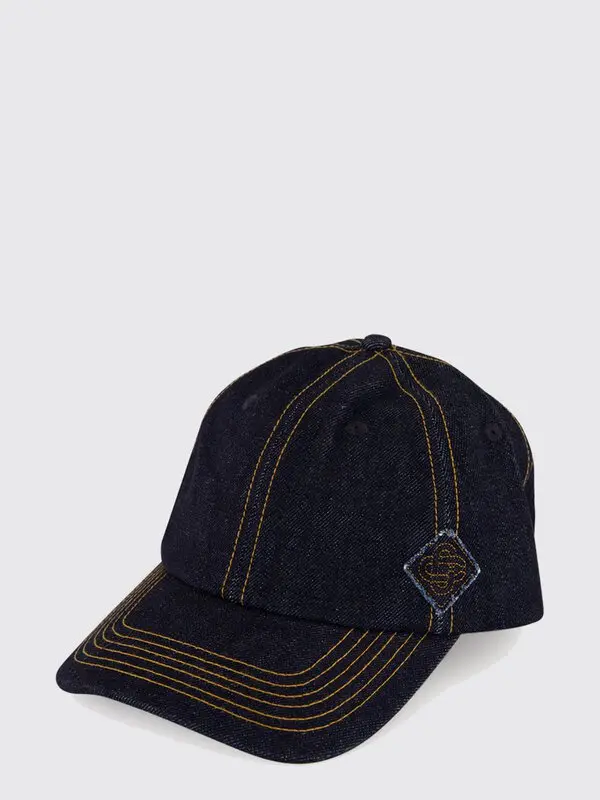 Casablanca Cotton Baseball Cap With Embroidered Logo And Adjustable Strap - Blue