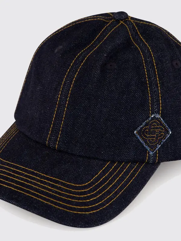 Casablanca Cotton Baseball Cap With Embroidered Logo And Adjustable Strap - Blue