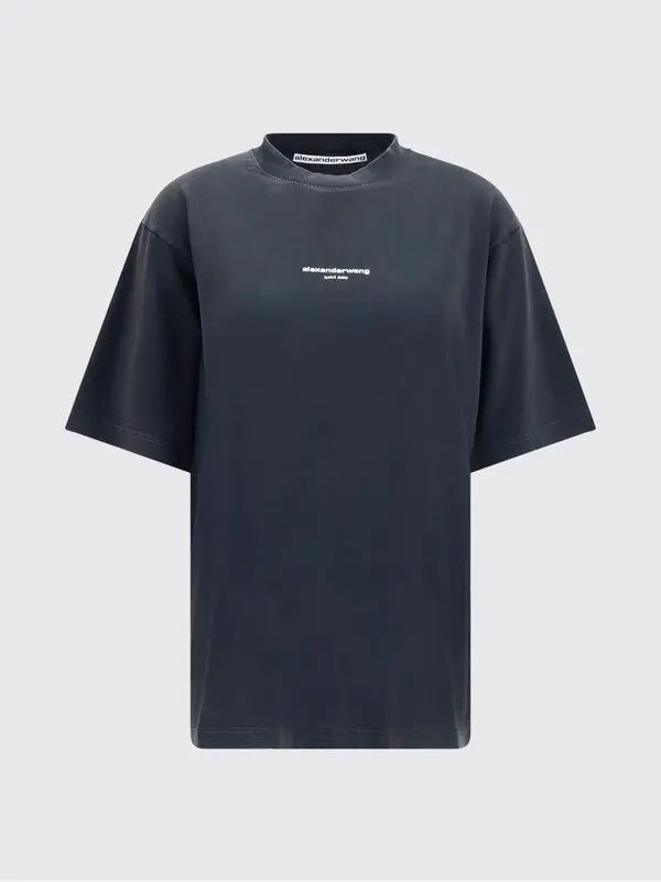 Alexander Wang Relaxed Fit Cotton T-shirt With Contrast Logo