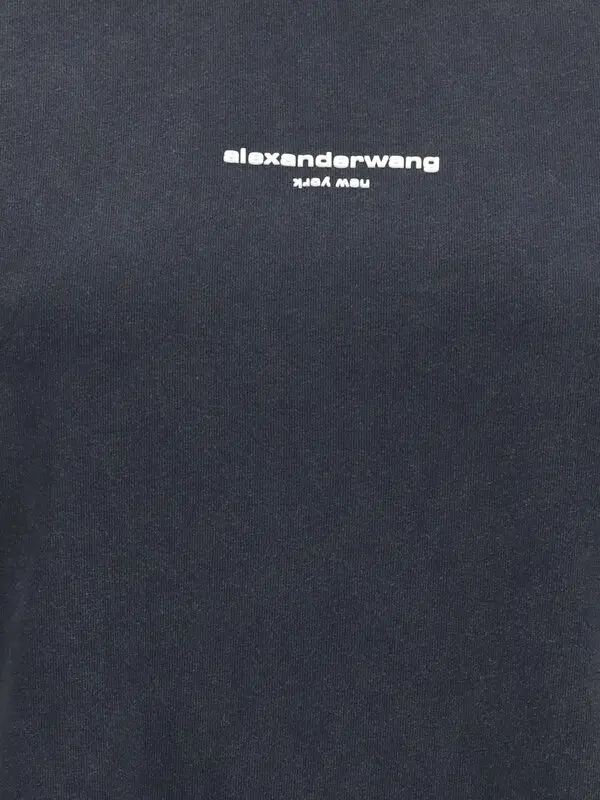 Alexander Wang Relaxed Fit Cotton T-shirt With Contrast Logo