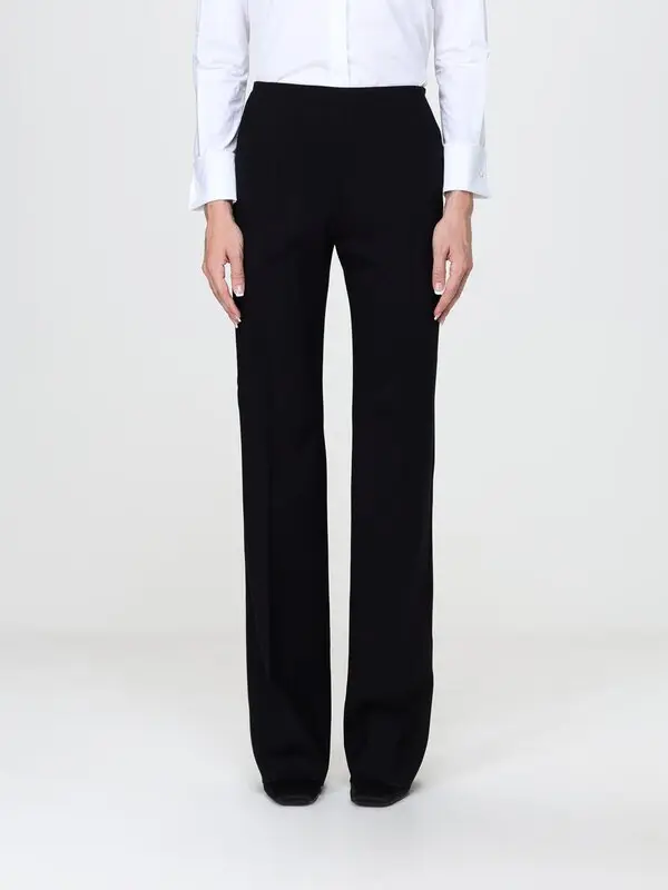 Max Mara High-waisted Skinny Trousers In Pure Virgin Wool - Black