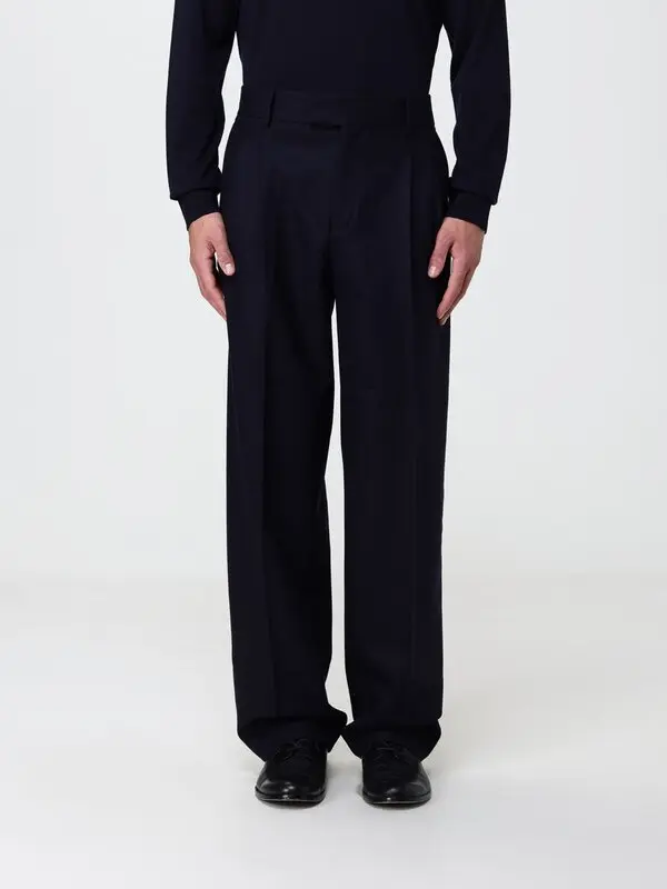 Drole De Monsieur Pleated Tailored Trousers In A Virgin Wool Blend