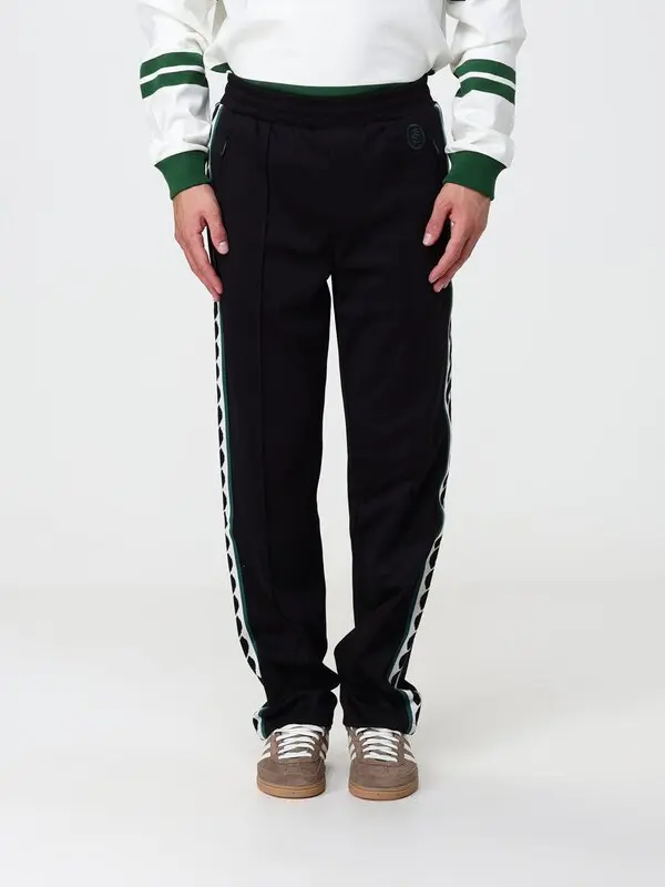 Drole De Monsieur Cotton-blend Jogging Trousers With Side Bands