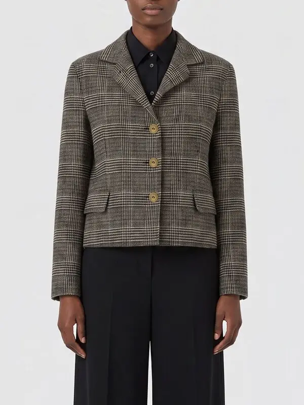 Ermanno Scervino Single-breasted Tartan Wool Blazer