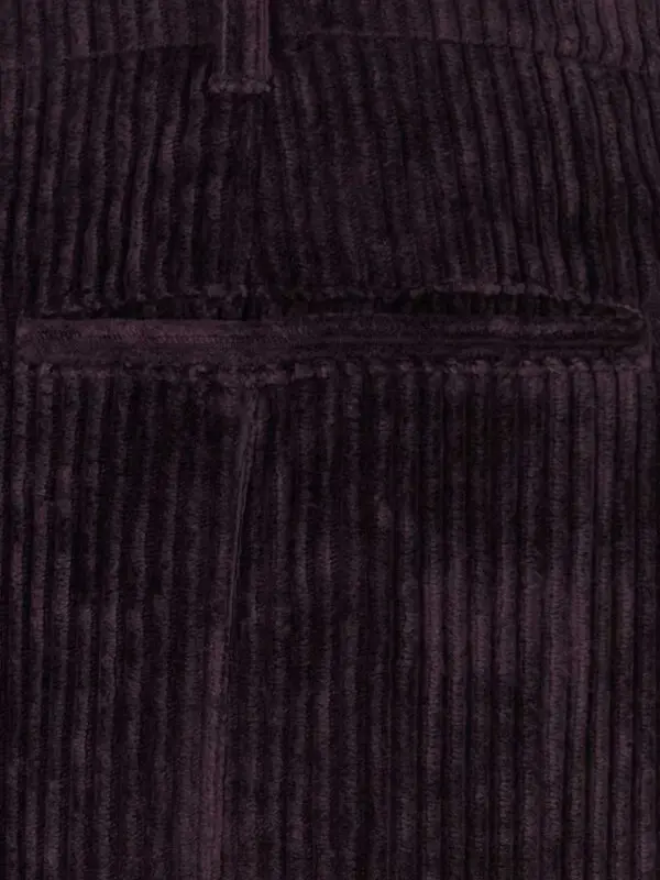 Giorgio Armani Ribbed Viscose Velvet Wide-leg Trousers