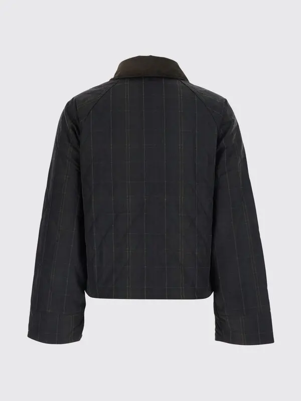 Barbour Spey Short Quilted Jacket In Polyamide With Velvet Collar - Green