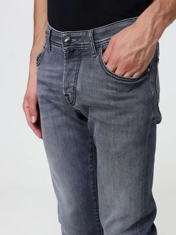 Jacob Cohen Slim Fit Jeans In Cotton Denim With Mid-rise Waist And Five Pockets