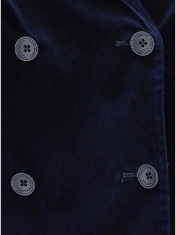Tagliatore Double-breasted Wool And Cashmere Velvet Blazer With Peak Lapels
