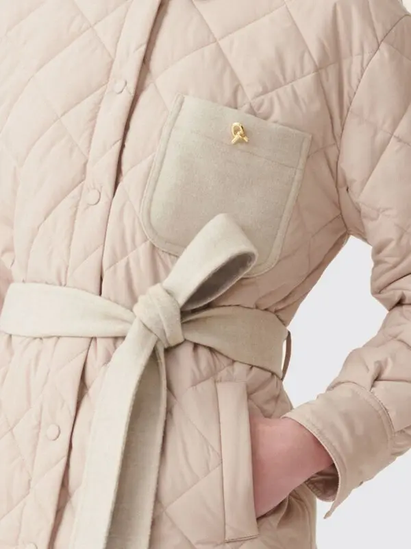 Fabiana Filippi Belted Quilted Shirt Jacket - Beige