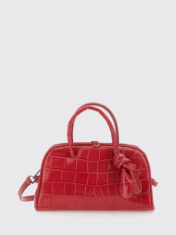 Jacquemus Le Turismo Crocodile-effect Calfskin Handbag - Red