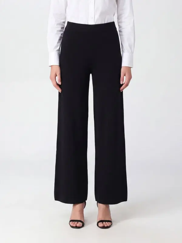 PAROSH P.a.r.o.s.h. Wide-leg Wool And Cashmere Knit Trousers With Elastic Waist