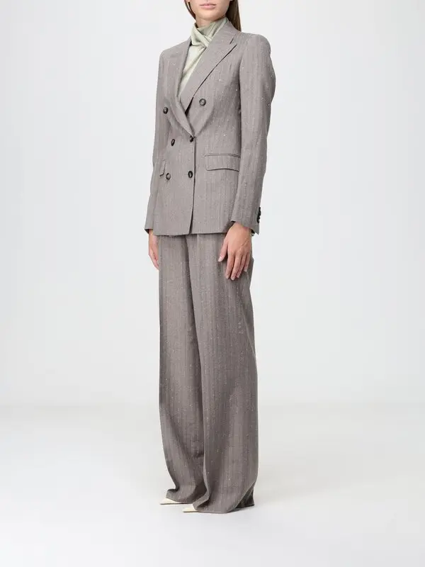 Tagliatore Pinstriped Double-breasted Two-piece Wool Suit