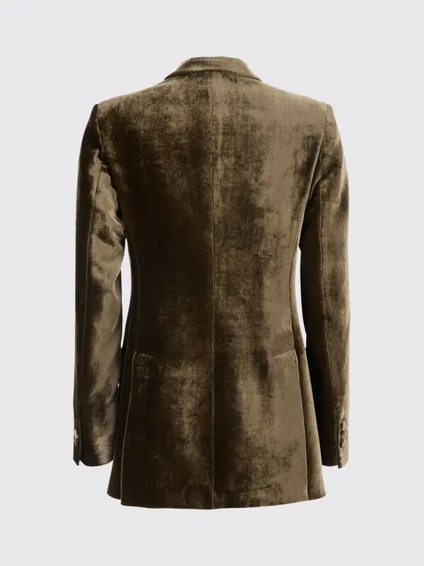 PAROSH Double-breasted Silk And Viscose Velvet Blazer P.a.r.o.s.h - Brown