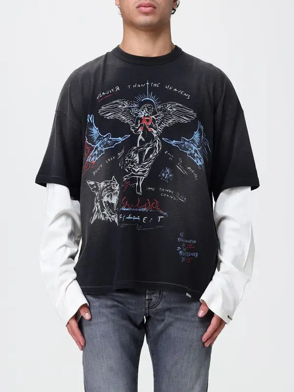 REPRESENT Relaxed Fit Long-sleeved Cotton T-shirt With Graphic Print