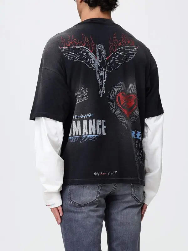REPRESENT Relaxed Fit Long-sleeved Cotton T-shirt With Graphic Print