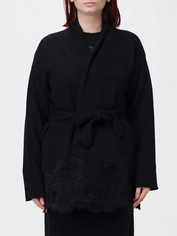 Fabiana Filippi Lace-trimmed Wool And Cashmere Robe Cardigan