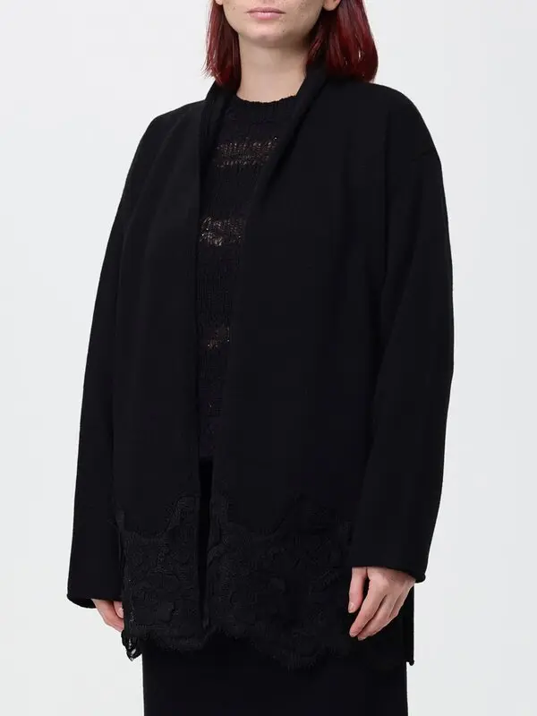 Fabiana Filippi Lace-trimmed Wool And Cashmere Robe Cardigan