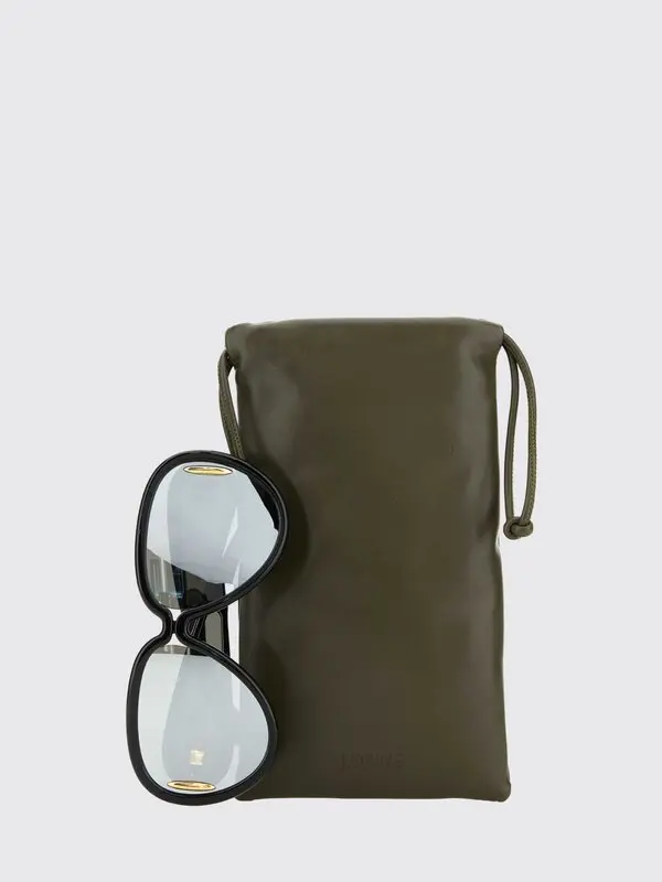 Loewe Bicolour Acetate Aviator Sunglasses With Monogram - Black
