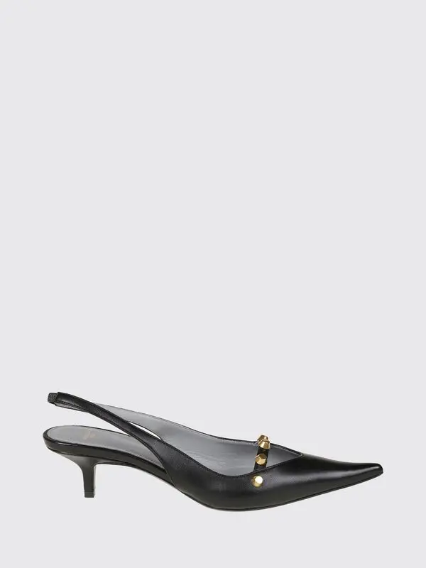Balenciaga Midnight Studded Nappa Low-heel Slingback Pumps - Black