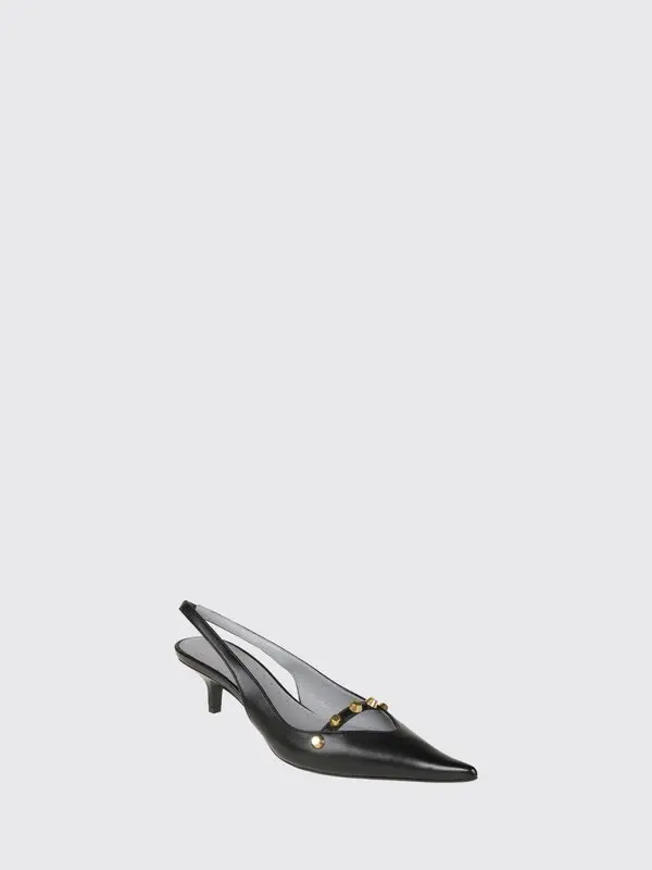 Balenciaga Midnight Studded Nappa Low-heel Slingback Pumps - Black