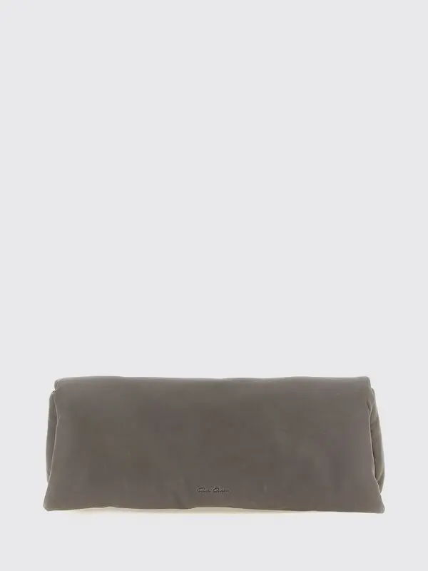 Rick Owens Rectangular Smooth Calfskin Leather Flap Clutch
