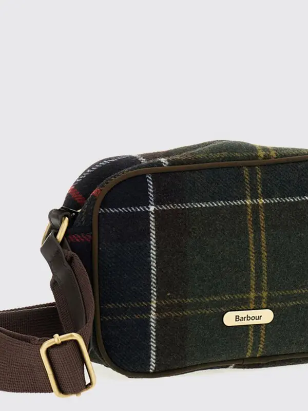 Barbour Tartan Wool-blend Mini Camera Bag