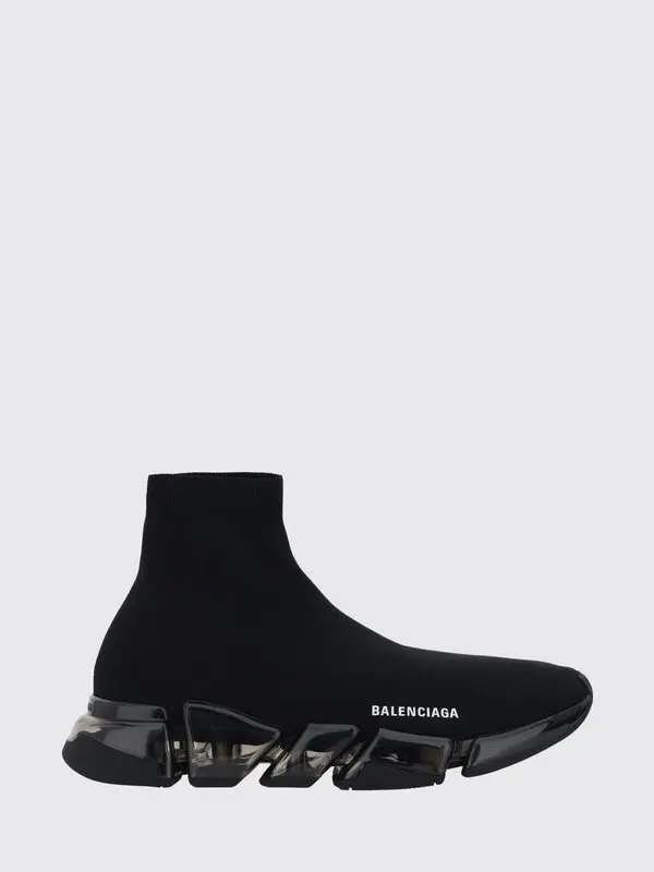 Balenciaga Speed 2.0 High-top Slip-on Sneakers In Technical Fabric With Logo - Black