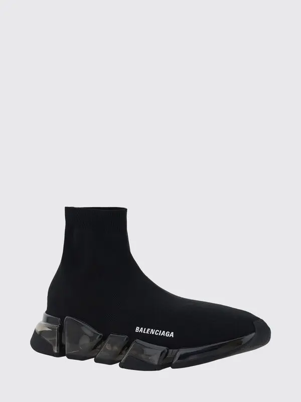 Balenciaga Speed 2.0 High-top Slip-on Sneakers In Technical Fabric With Logo - Black