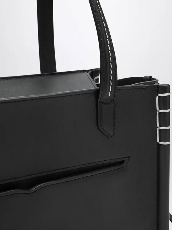 JW Anderson Contrast-stitching Full-grain Calfskin Shoulder Bag