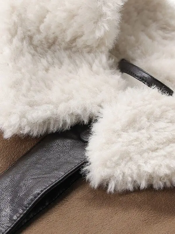 Max Mara Cropped Suede Leather Jacket With Fur Collar - Brown