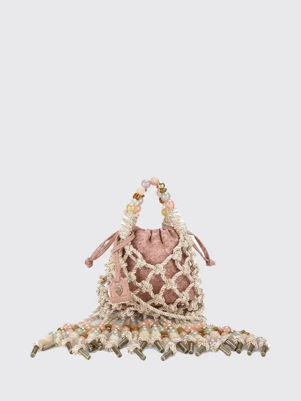 Kurt Geiger Embroidered Lace Mini Handbag With Fringes