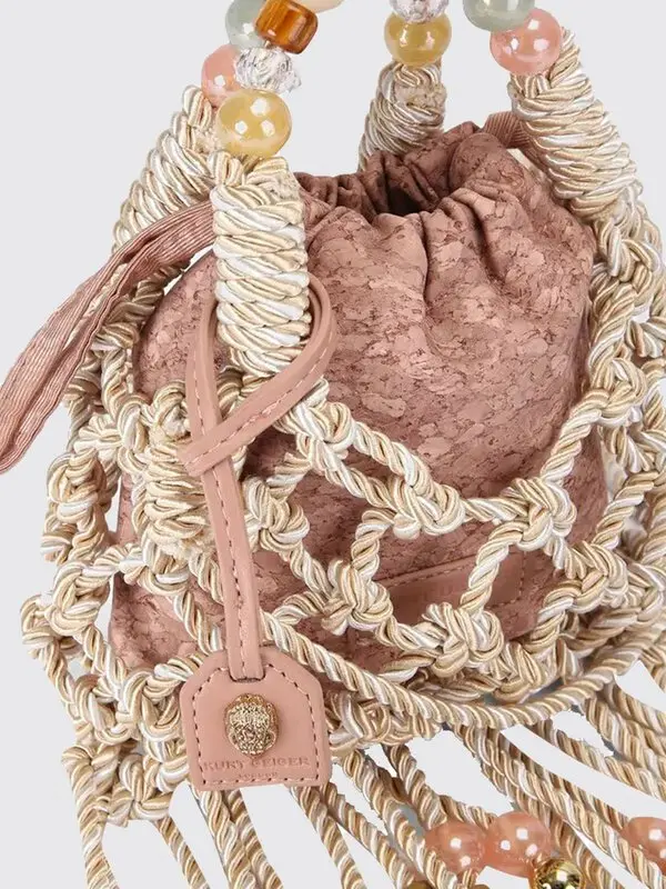 Kurt Geiger Embroidered Lace Mini Handbag With Fringes