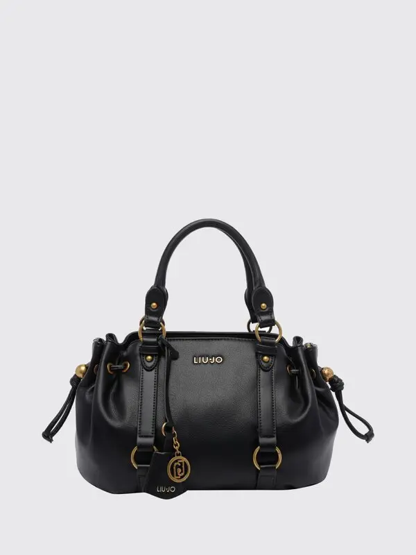Liu Jo Synthetic Leather Handbag With Double Handle And Charm - Black