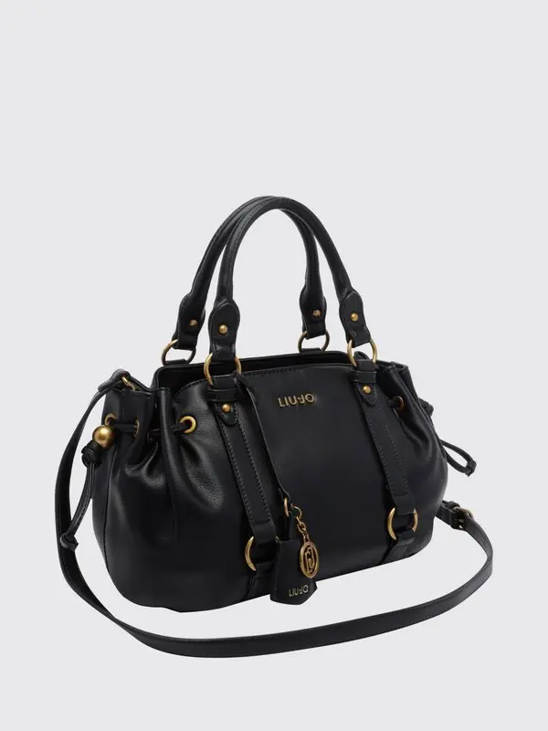Liu Jo Synthetic Leather Handbag With Double Handle And Charm - Black