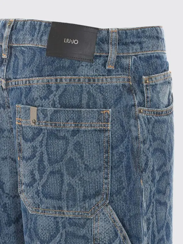 Liu Jo High-waisted Animalier Print Cotton Denim Jeans