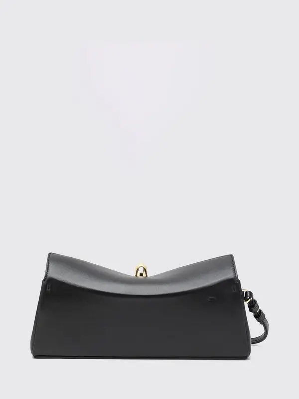 Jacquemus Valérie Clutch In Smooth Calfskin With Wrist Strap And Logo
