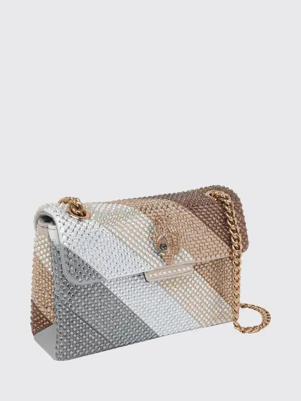 Kurt Geiger Kensington Mini Shoulder Bag With Striped Embroidery And Rhinestones