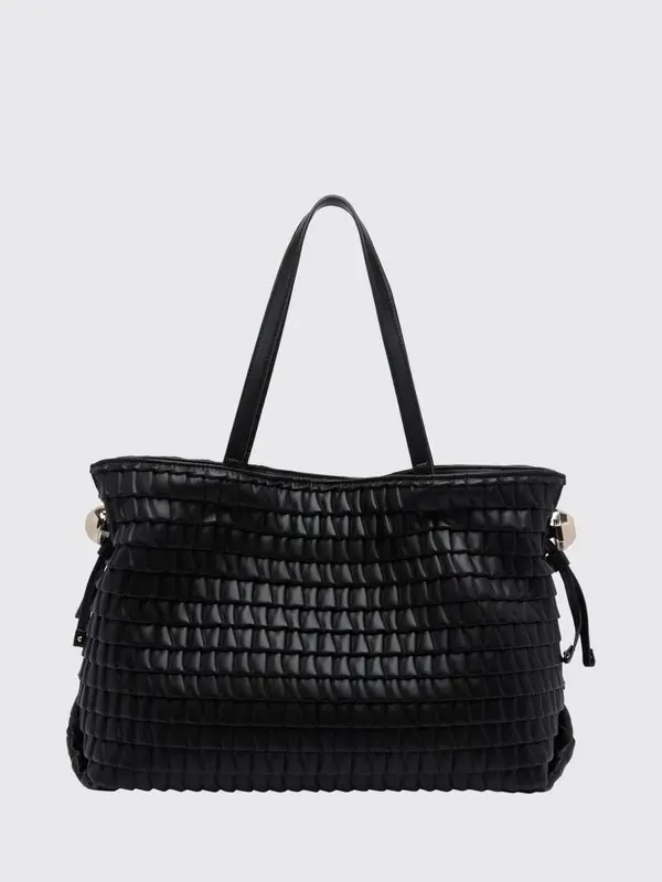 Liu Jo Synthetic Leather Shoulder Bag With Double Handle And Magnetic Closure - Black
