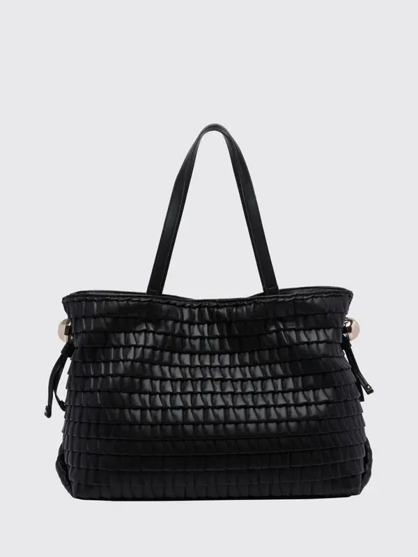 Liu Jo Synthetic Leather Shoulder Bag With Double Handle And Magnetic Closure - Black