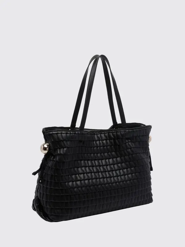 Liu Jo Synthetic Leather Shoulder Bag With Double Handle And Magnetic Closure - Black