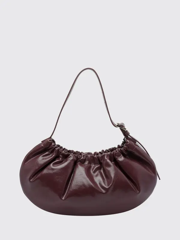 A.p.c. Ninon Ruched Recycled Synthetic Leather Hobo Bag With Adjustable Handle - Red
