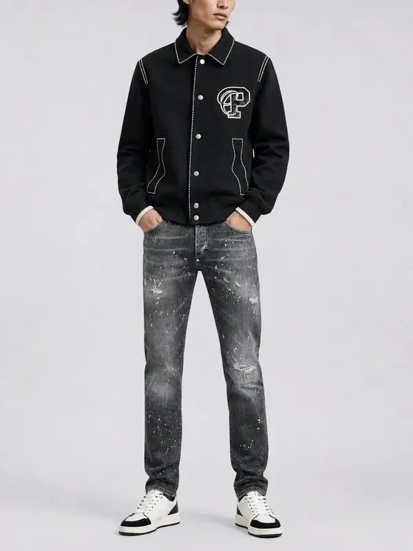 Philipp Plein Coster Monogram Shirt Jacket In Wool And Cashmere