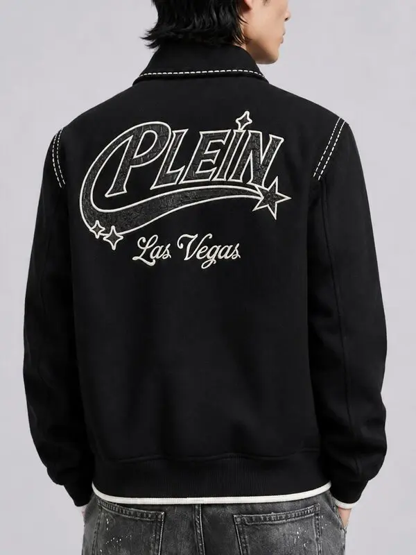 Philipp Plein Coster Monogram Shirt Jacket In Wool And Cashmere