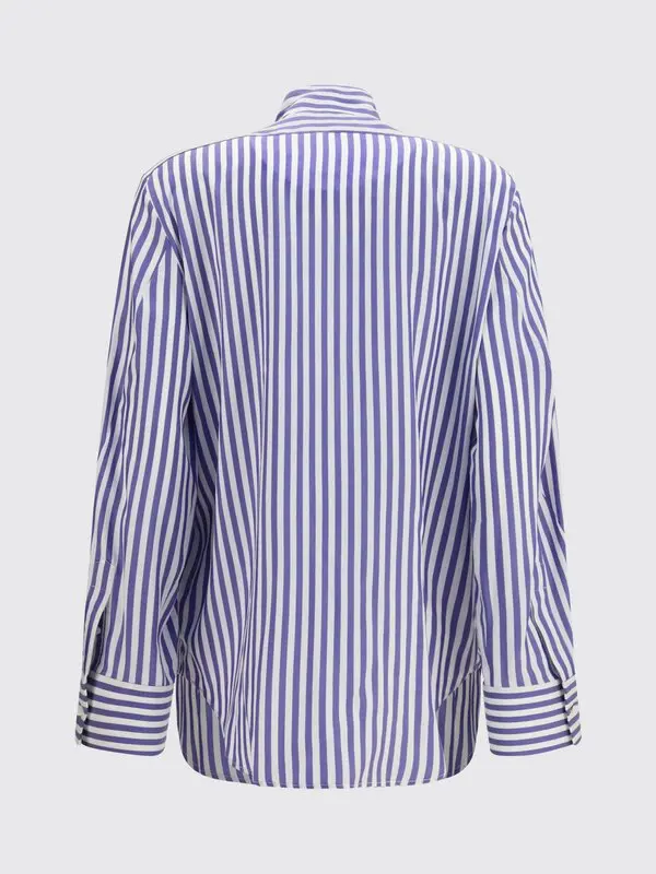 Givenchy Striped Pure Silk Shirt With Pussy-bow Collar