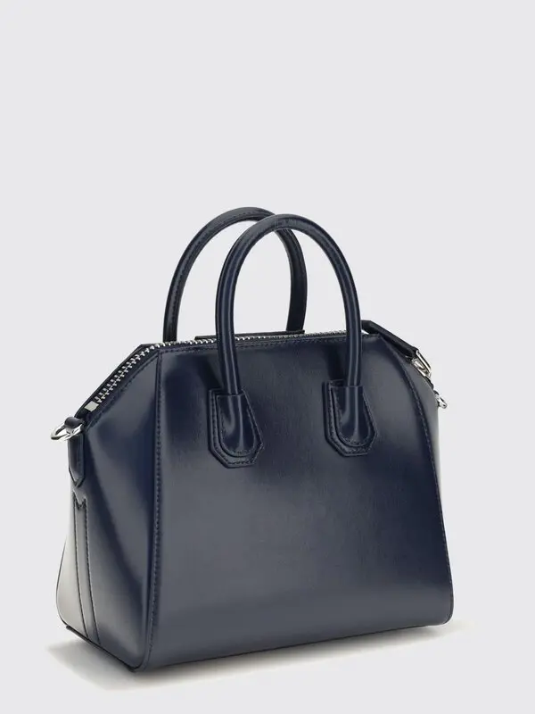Givenchy Antigona Mini Bag In Smooth Calf Leather With Shoulder Strap - Blue
