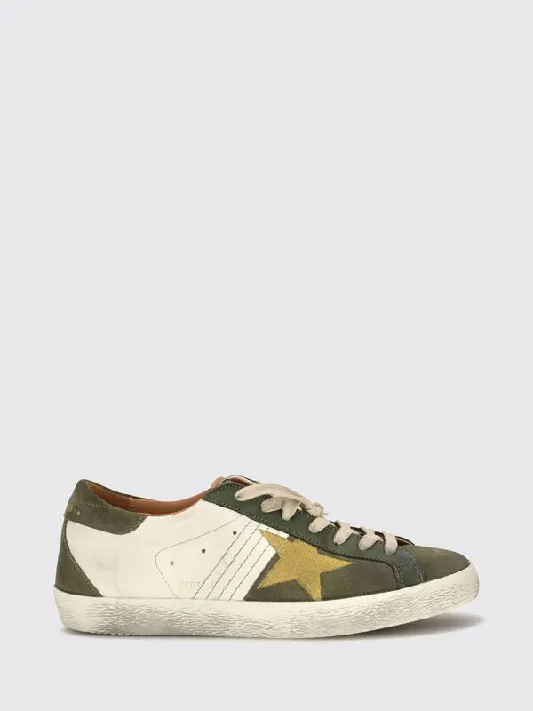 GOLDEN GOOSE Super-star Calf Leather Sneakers With Distressed Effect