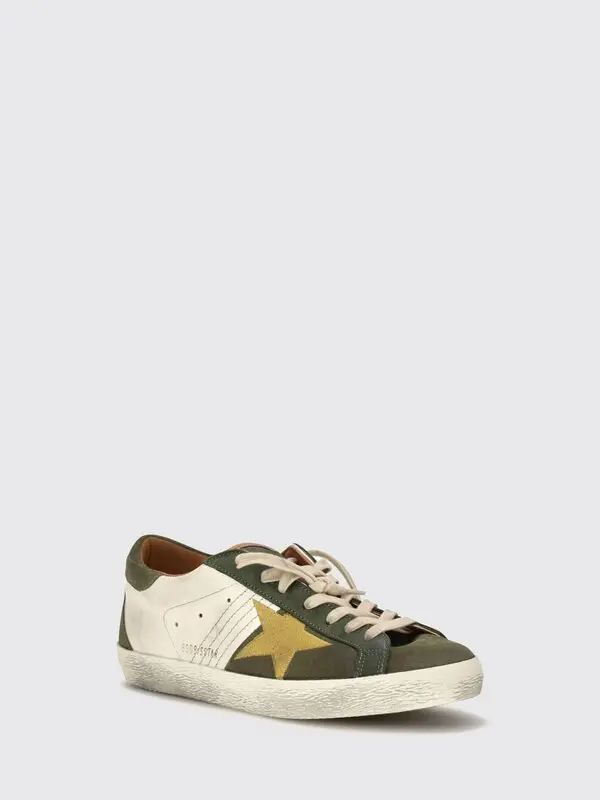 GOLDEN GOOSE Super-star Calf Leather Sneakers With Distressed Effect